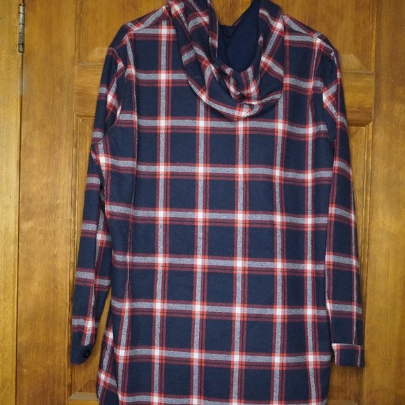Grace Karin | Shirts | Grace Karin Long Hooded Flannel Xl | Poshmark